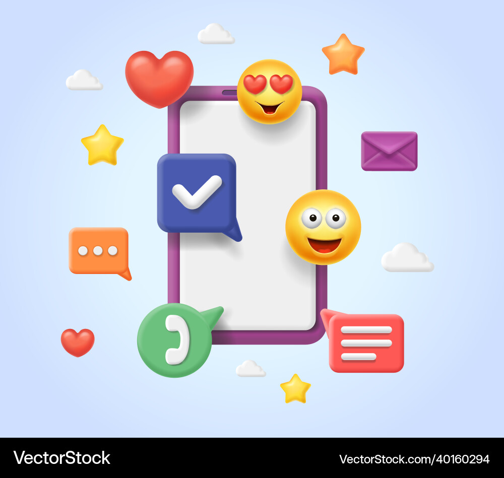 Social media platform online communication Vector Image