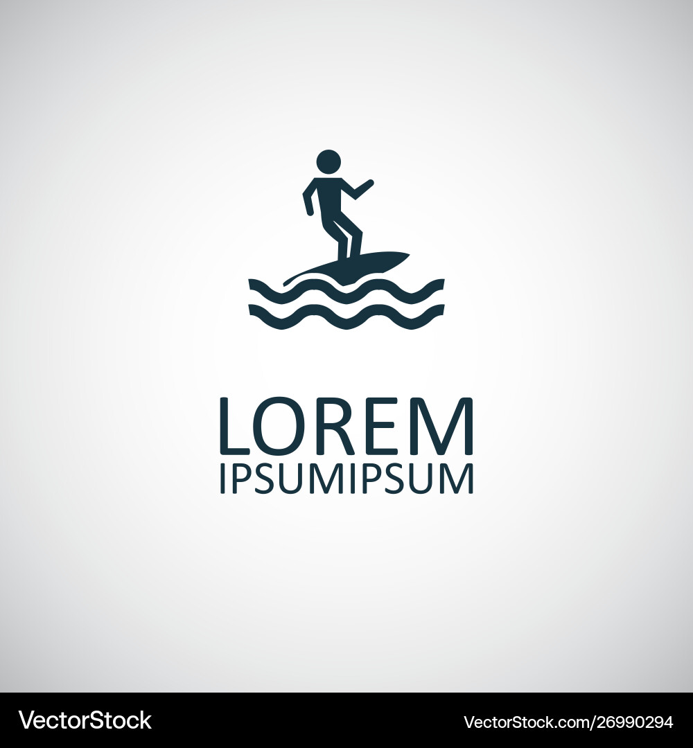 Surfer icon trendy simple symbol concept template Vector Image