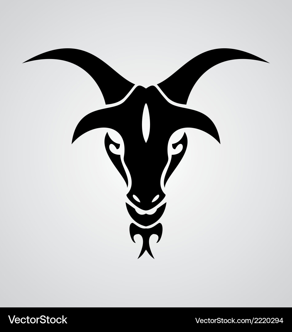 Tribal Goat Head Symbol Royalty Free Vector Image