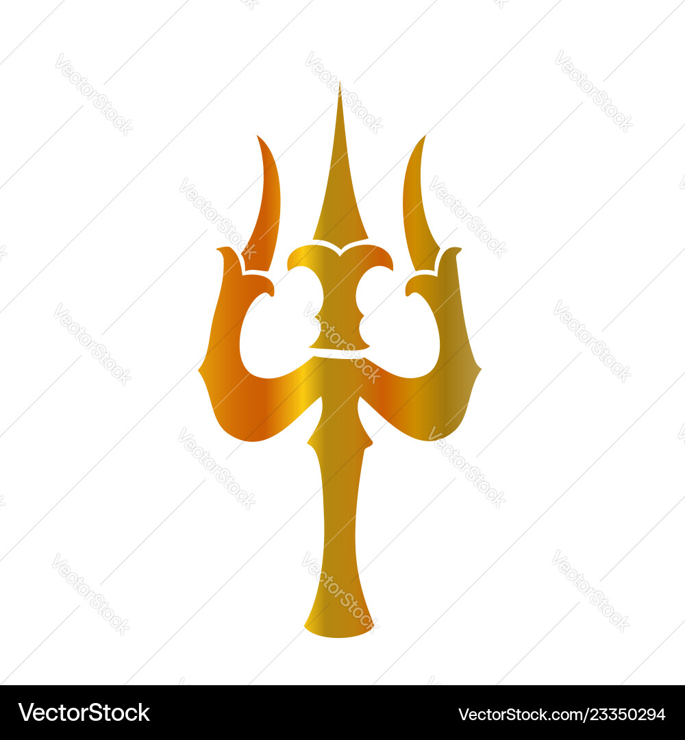 Trident of shiva- trishul sacred symbols shiva Vector Image