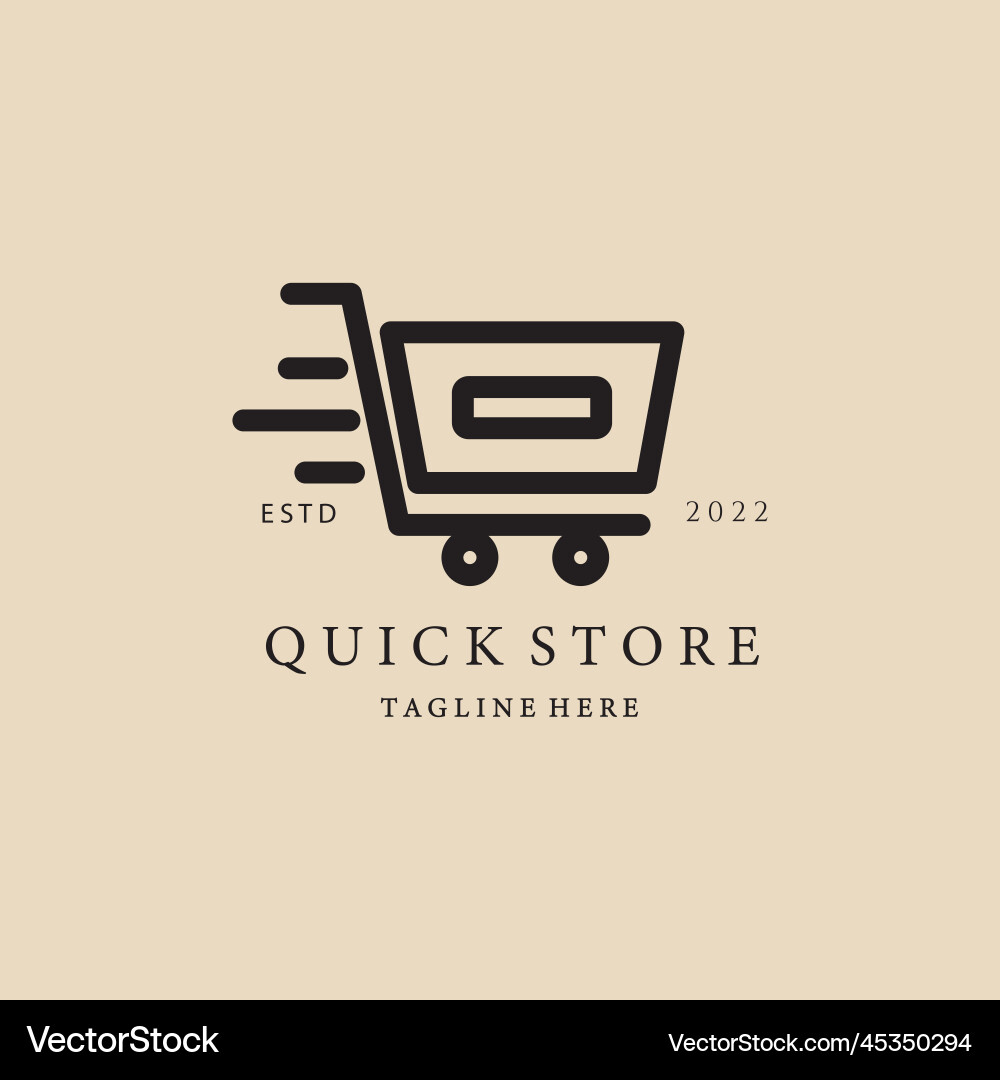 Trolly linear logo icon and symbol with emblem Vector Image