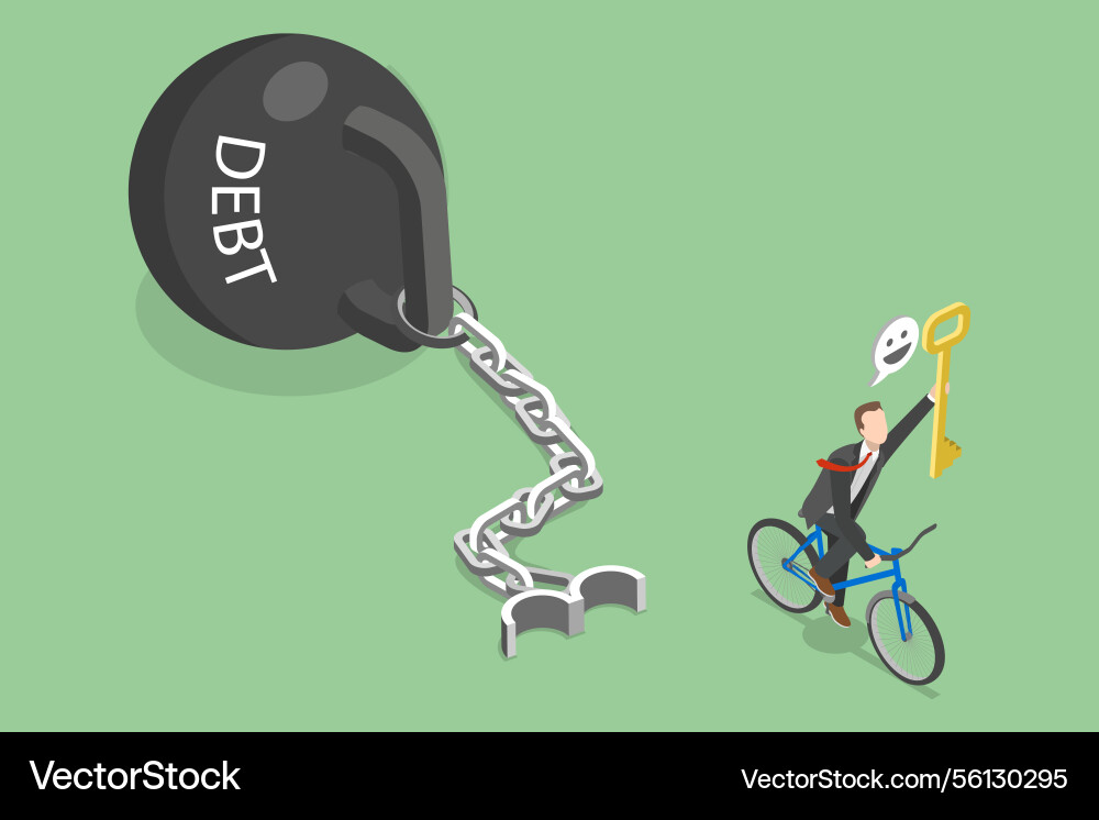 3d isometric flat of solving Royalty Free Vector Image