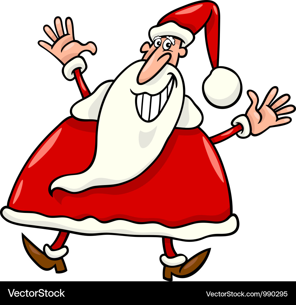 Happy santa claus cartoon Royalty Free Vector Image
