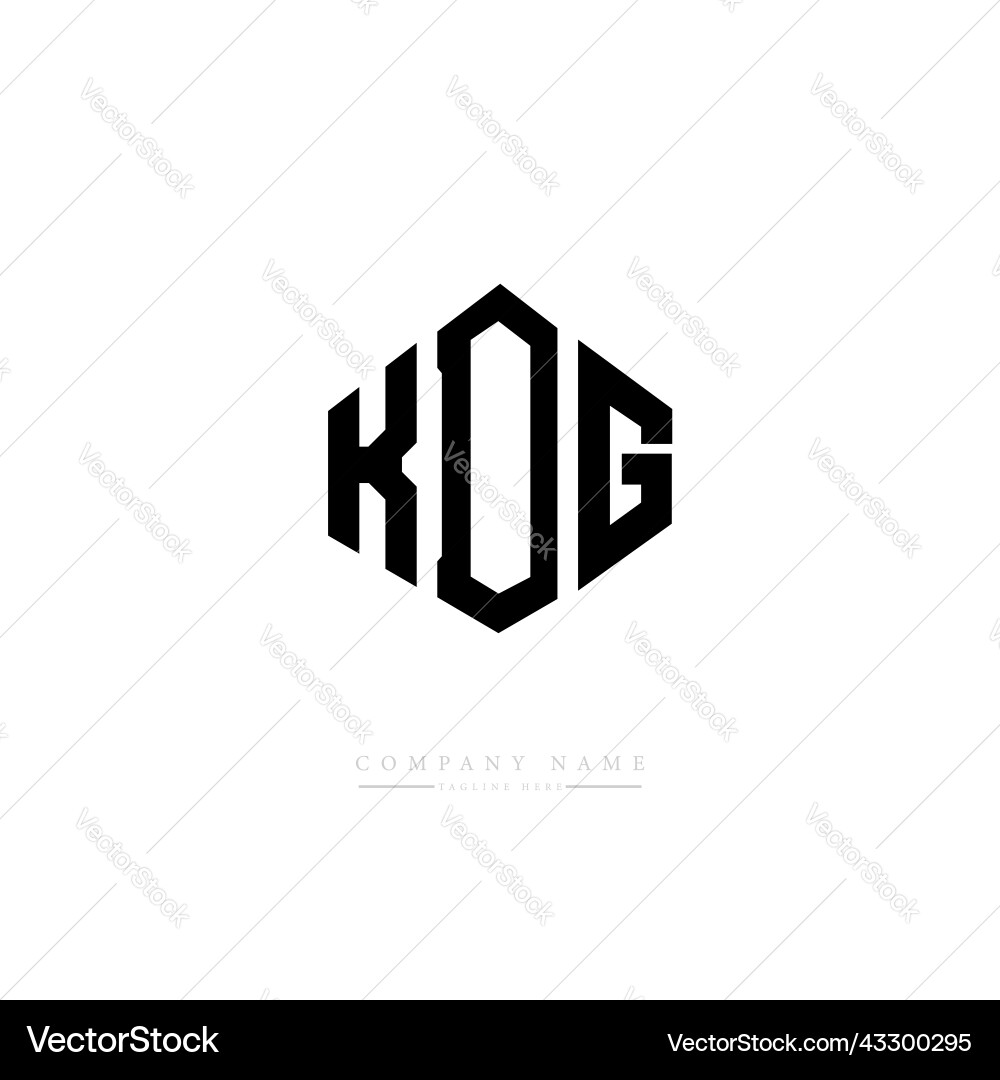 Kdg letter logo design with polygon shape Vector Image