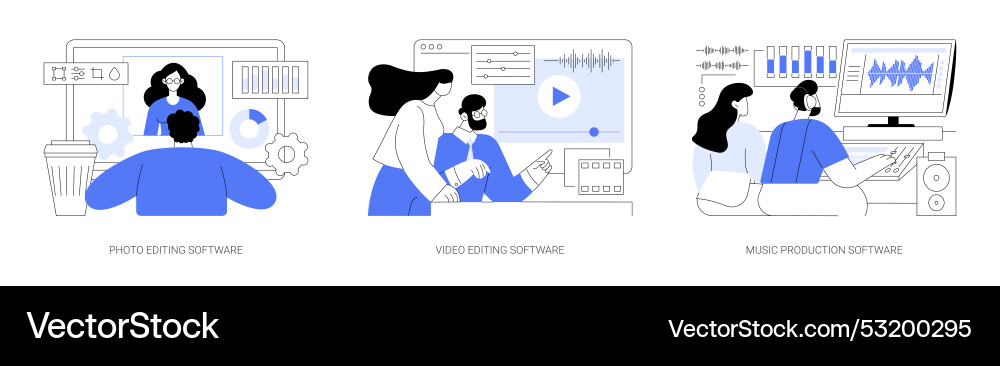 Professional software for creative isolated Vector Image