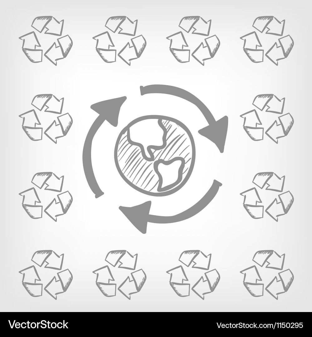 Recycle sign Royalty Free Vector Image - VectorStock