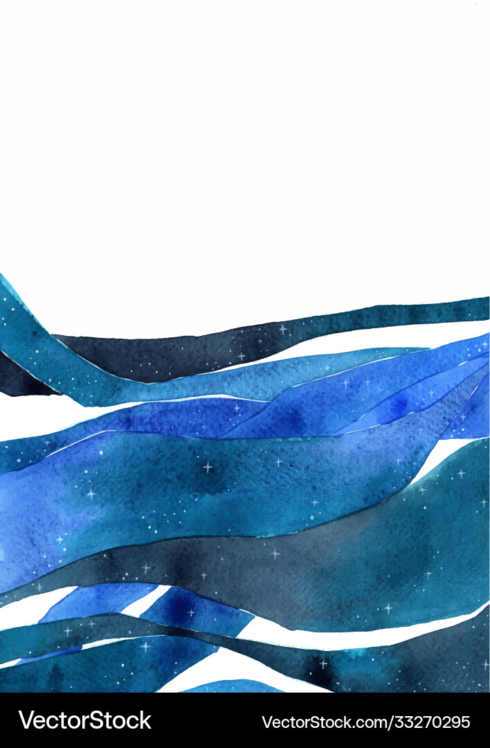Ribbon Starry Night Sky Royalty Free Vector Image
