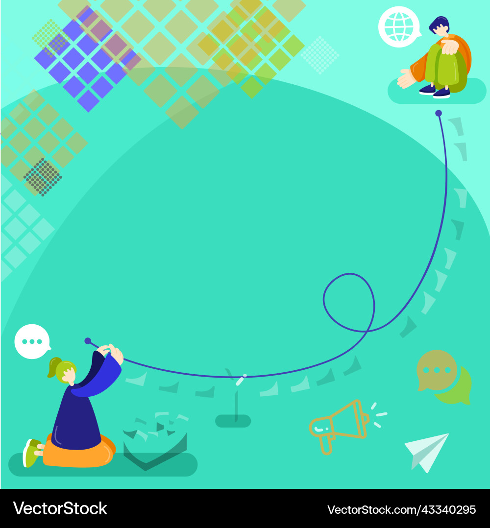 Sitting woman talking and putting important notes Vector Image