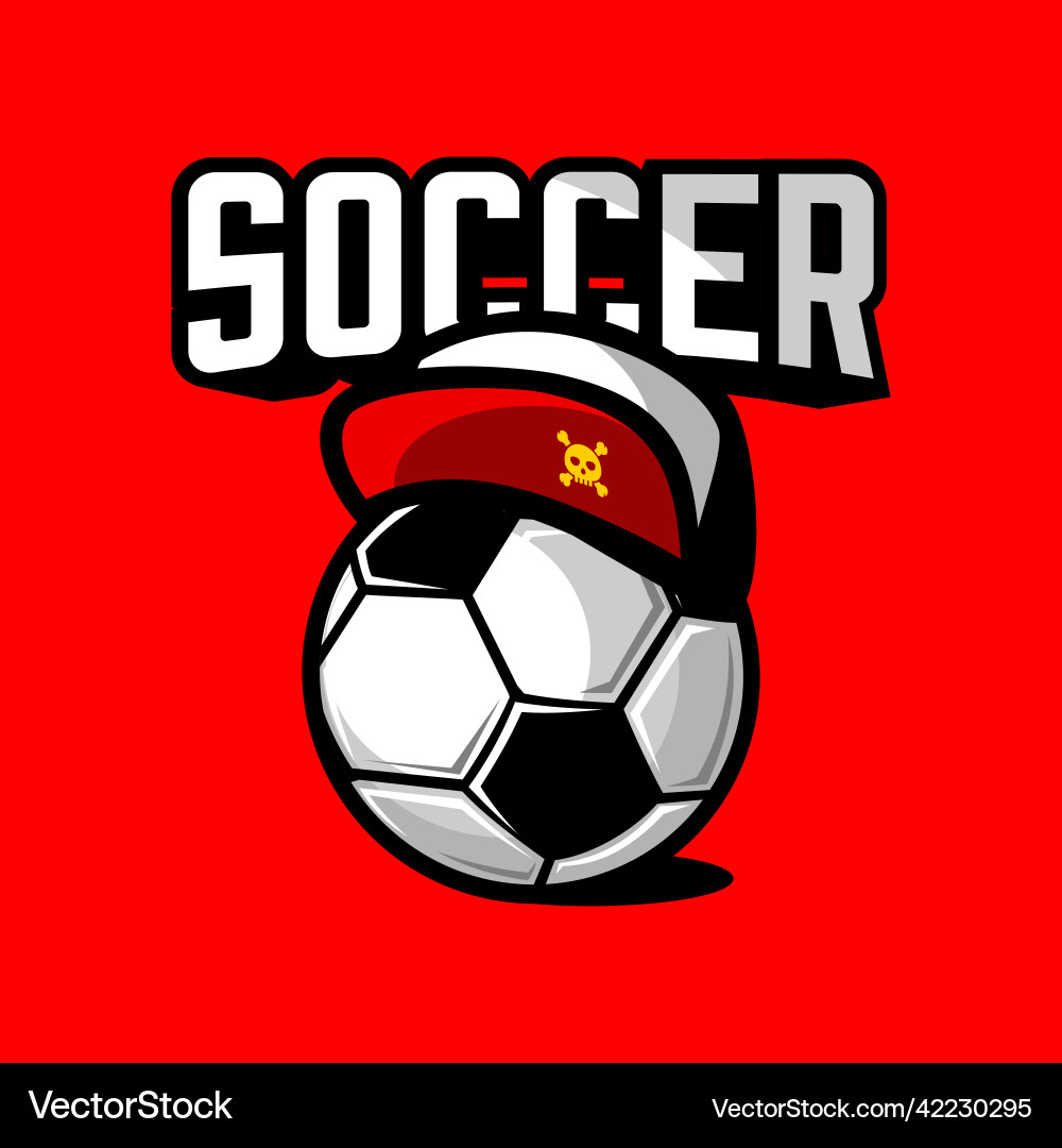Soccer and hat Royalty Free Vector Image - VectorStock