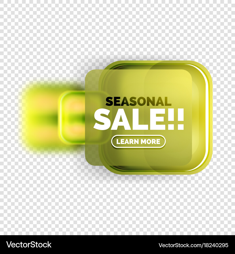 Square shape sale button label tag Royalty Free Vector Image