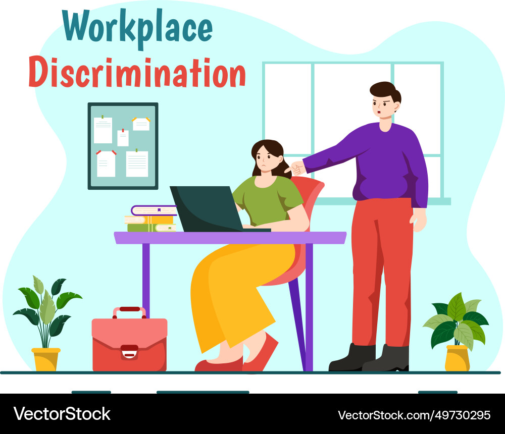 Workplace discrimination design of employee Vector Image