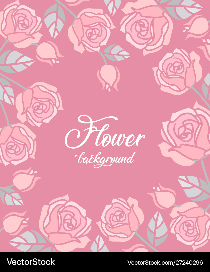 Background with pink roses Royalty Free Vector Image