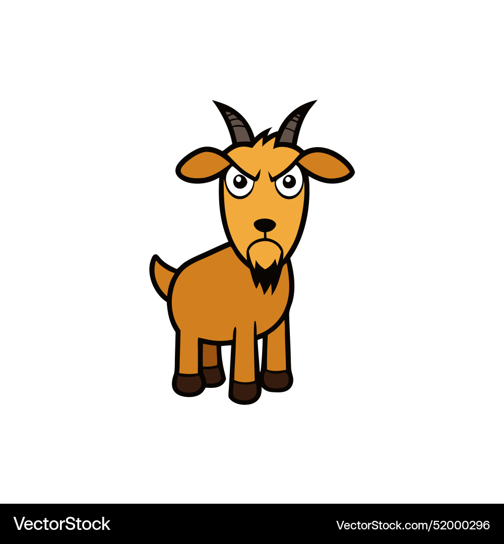 Chamois goat angry icon Royalty Free Vector Image