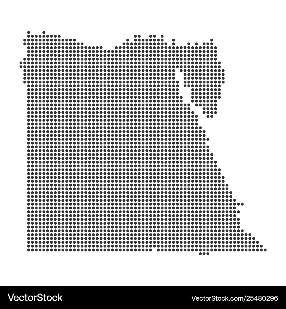 Dot Map of Egypt Royalty Free Vector Image - VectorStock
