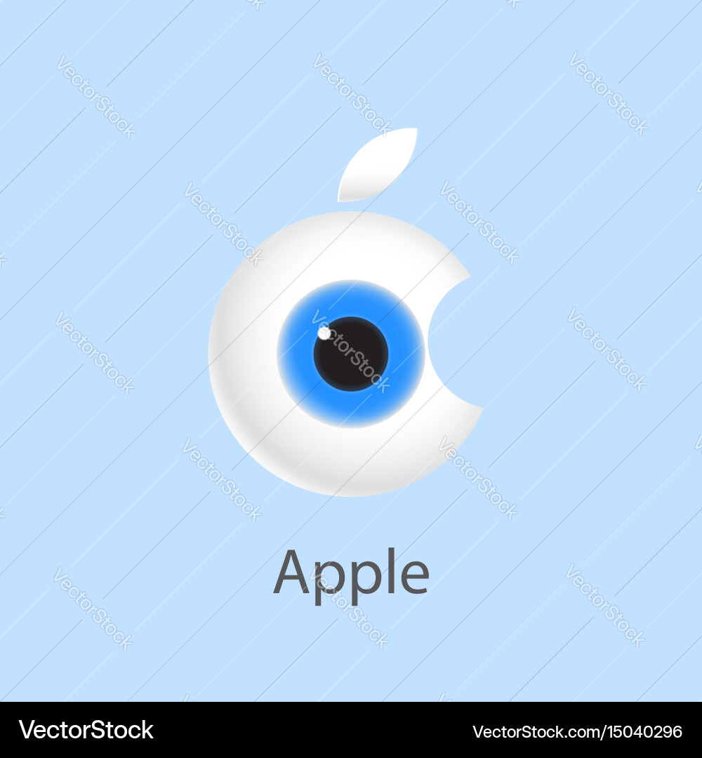 Eye apple Royalty Free Vector Image - VectorStock