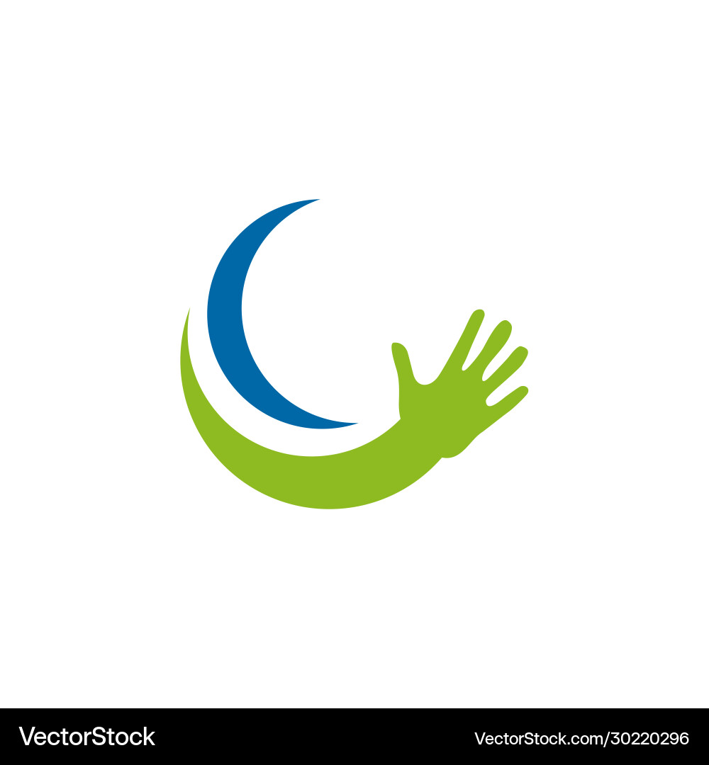 Hands logo design template Royalty Free Vector Image
