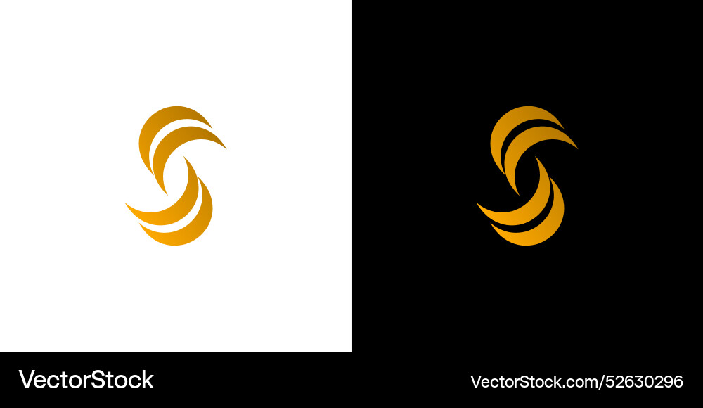 Luxury and unique s logo design Royalty Free Vector Image