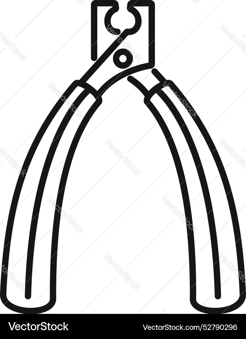 Nail clipper tool cutting nails hygiene icon Vector Image