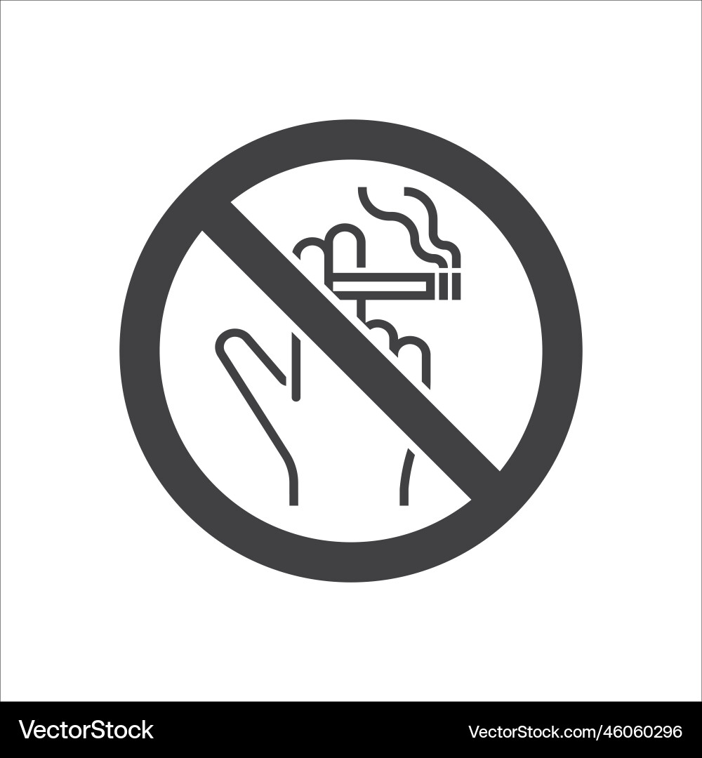 No smoking sign icon Royalty Free Vector Image