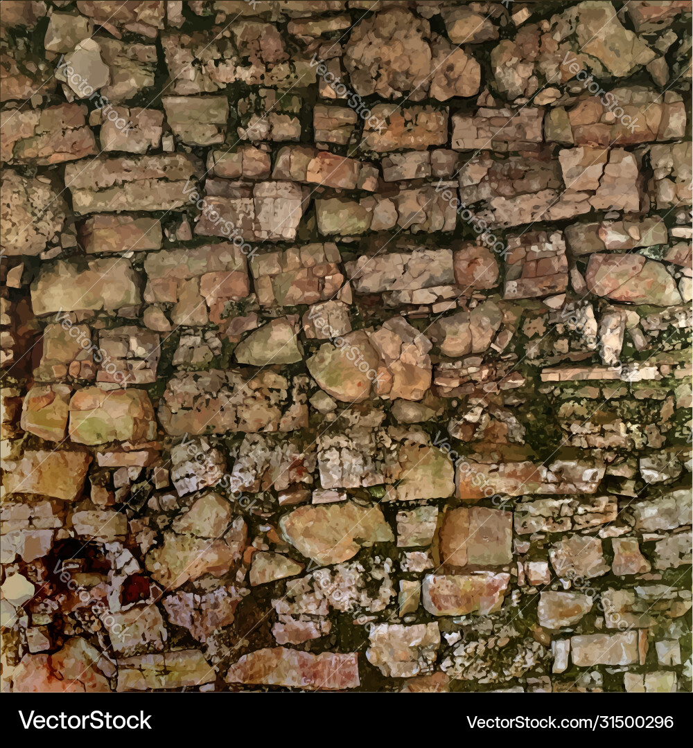 Old stone wall Royalty Free Vector Image - VectorStock