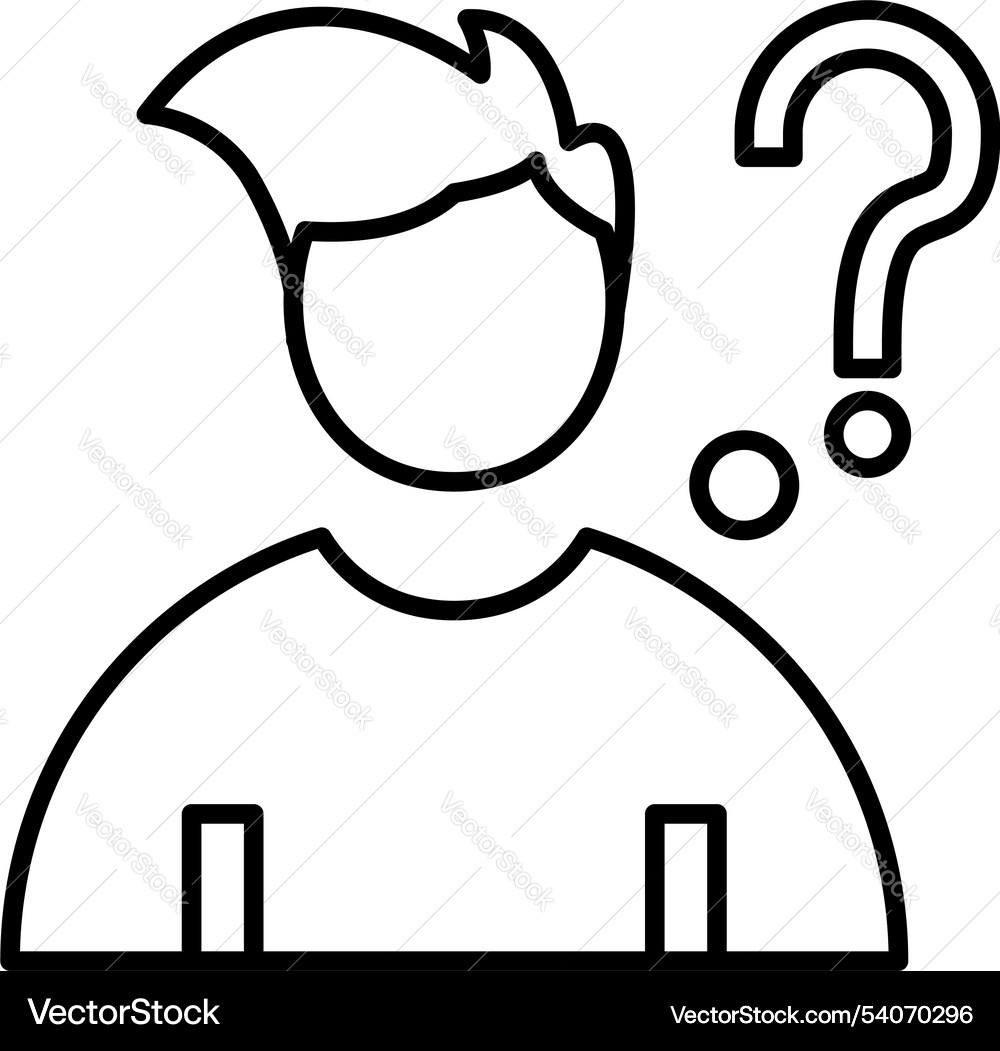 Question line icon design Royalty Free Vector Image