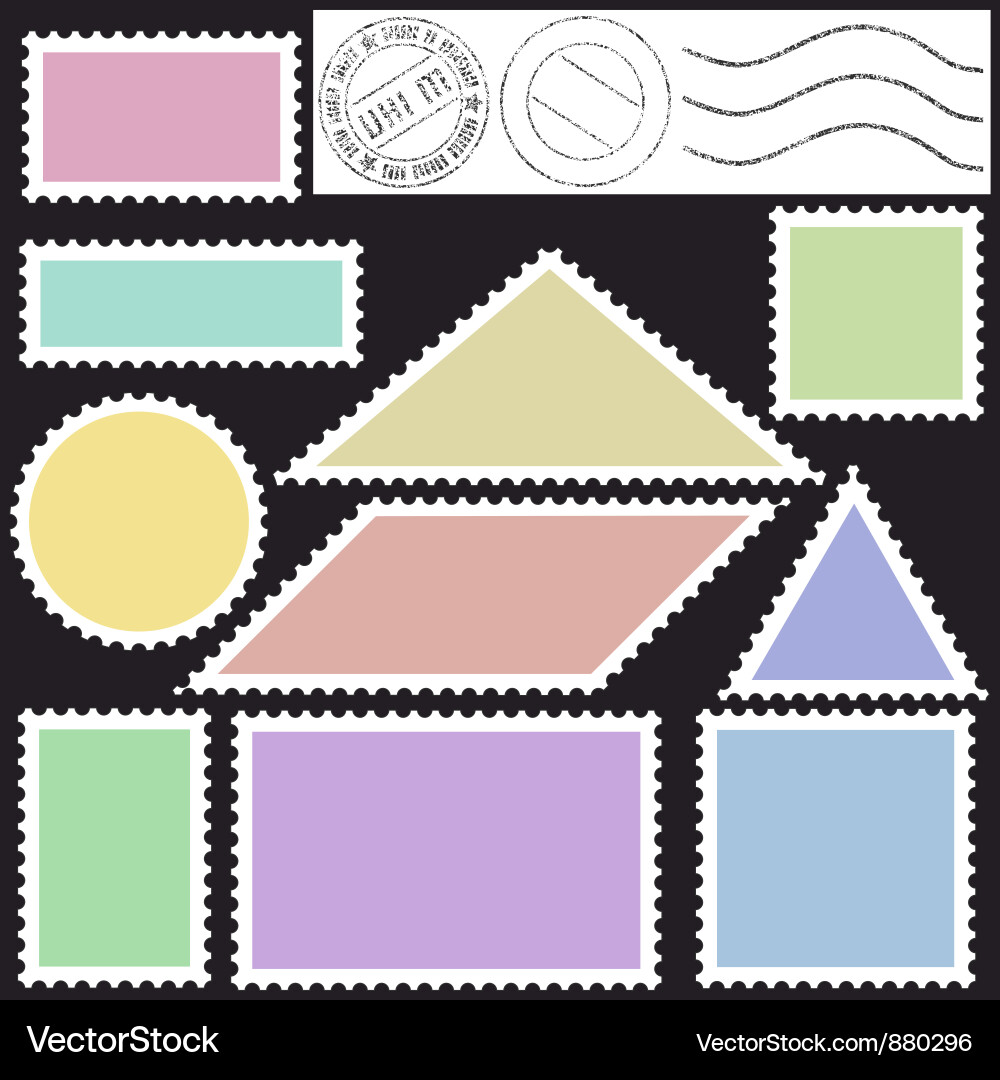 Set of stamps icons Royalty Free Vector Image - VectorStock
