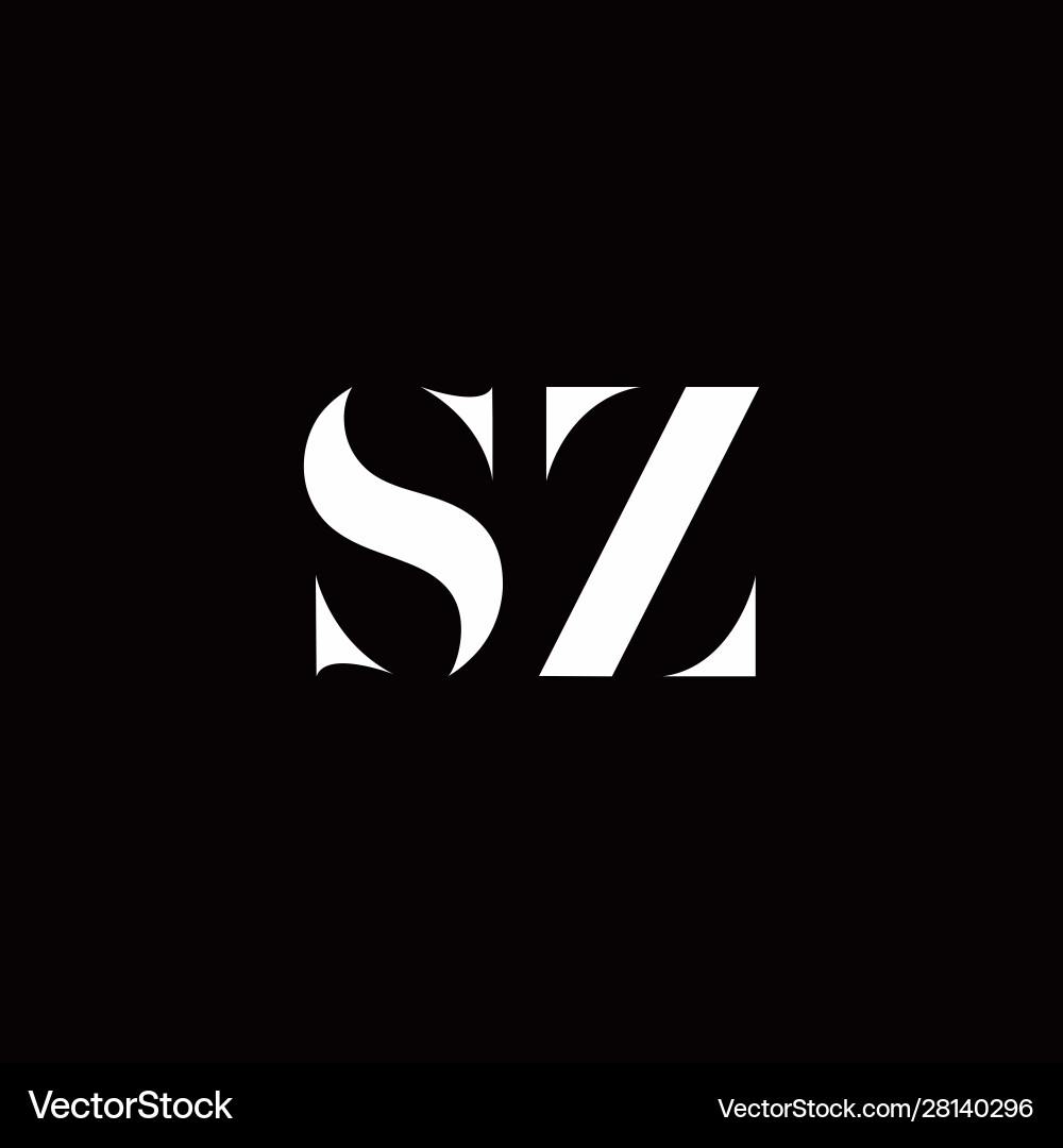 Sz logo letter initial designs template Royalty Free Vector