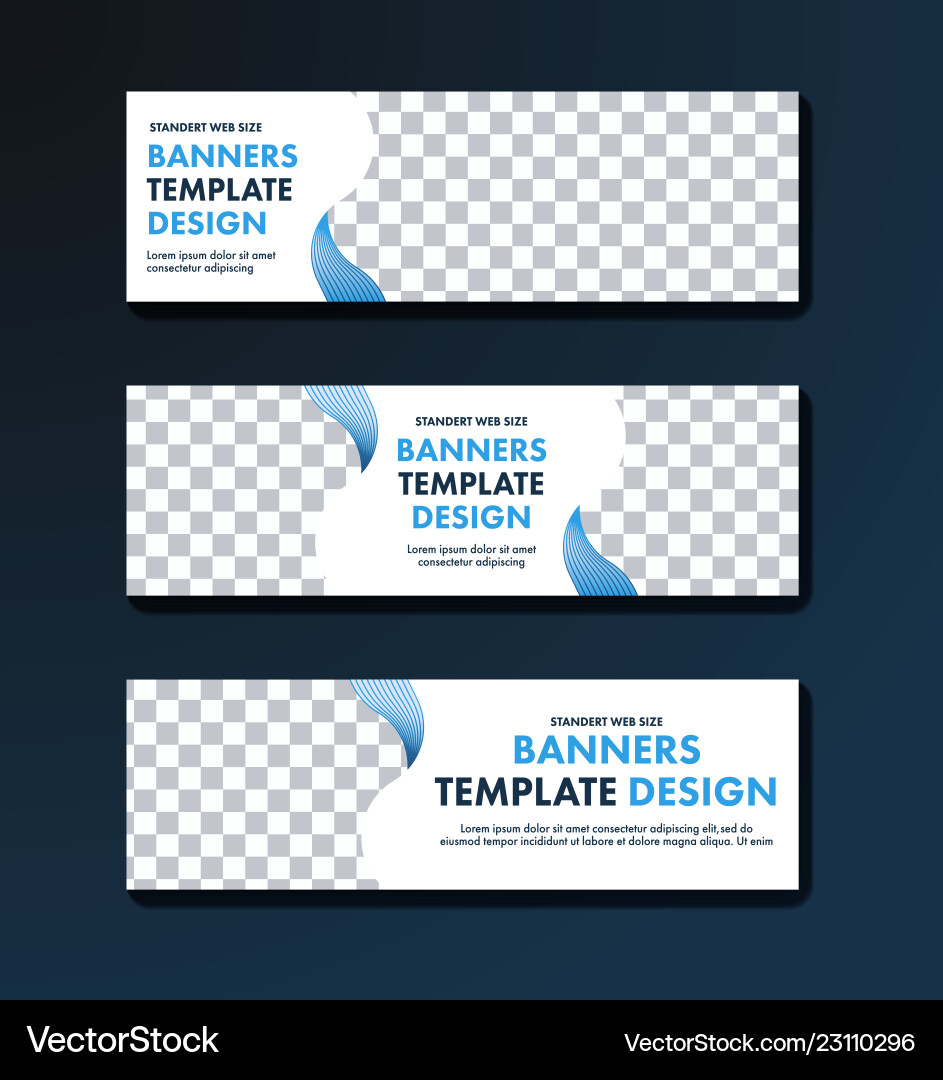 Template of white web banners a standard size Vector Image