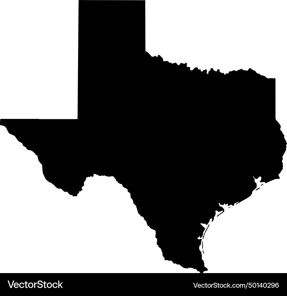 Texas map icon Royalty Free Vector Image - VectorStock