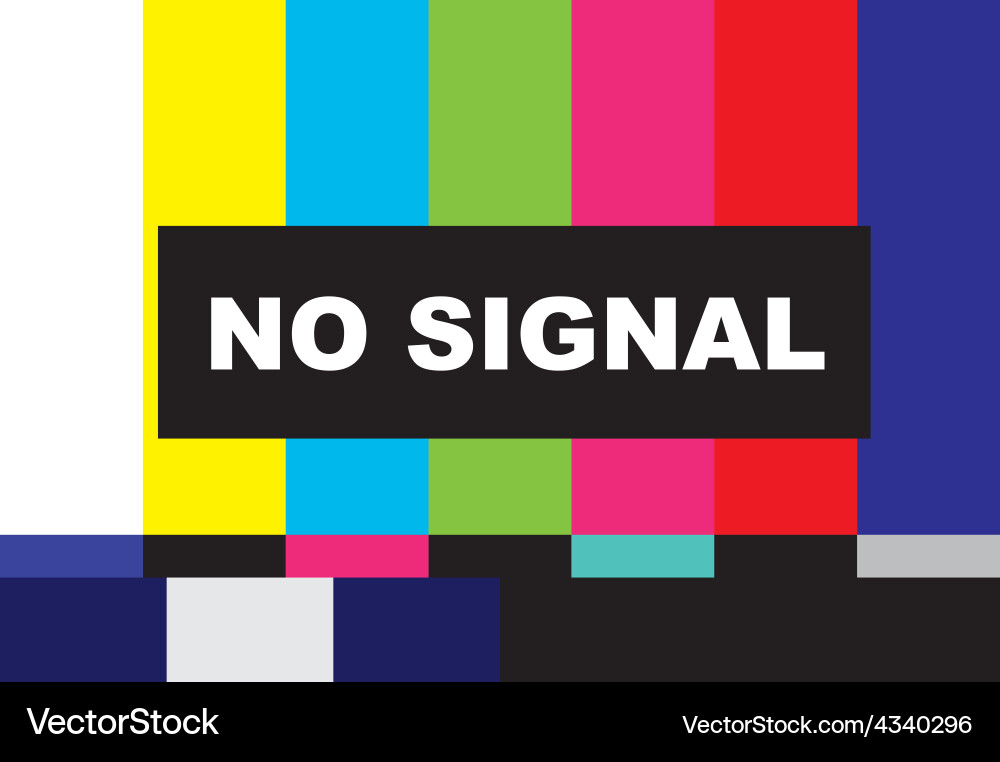 Tv no signal Royalty Free Vector Image - VectorStock