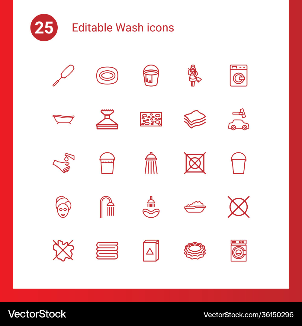 Wash Icons Lizenzfreies Vektorbild - VectorStock