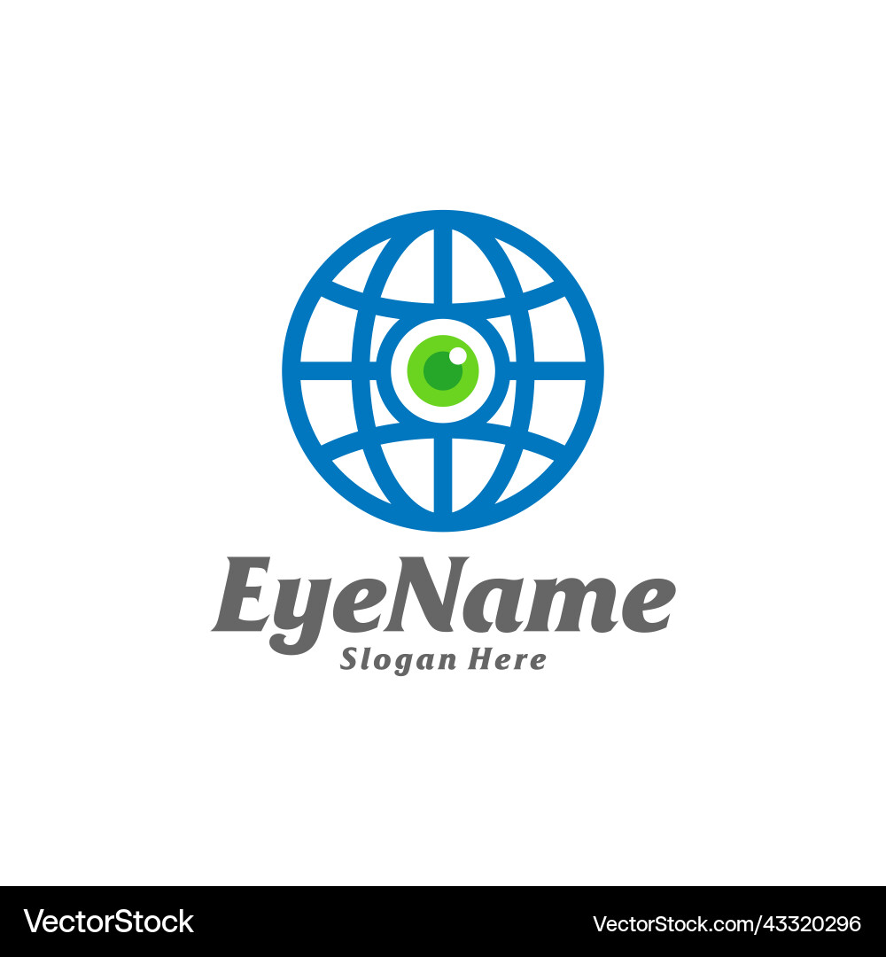 World eye logo design template Royalty Free Vector Image