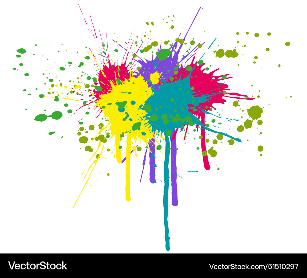 Beautiful banner with bright colorful splash Vector Image