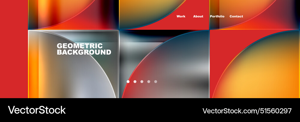 Circle triangle geometric web site page template Vector Image