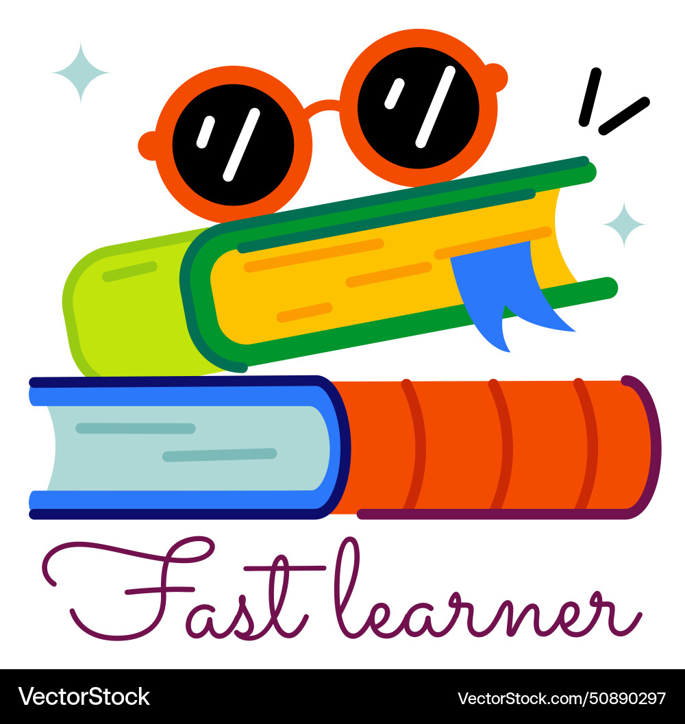 Fast learner Royalty Free Vector Image - VectorStock Fast learner Royalty Free Vector Image - VectorStock