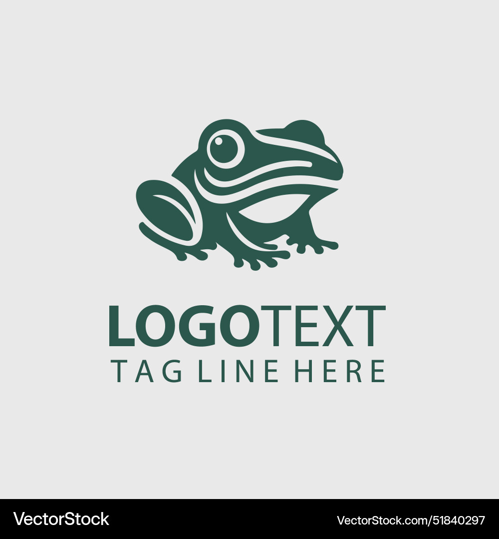 Frog logo Royalty Free Vector Image - VectorStock