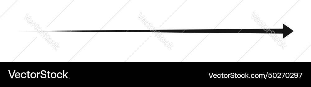 Long horizontal straight arrow with motion effect Vector Image