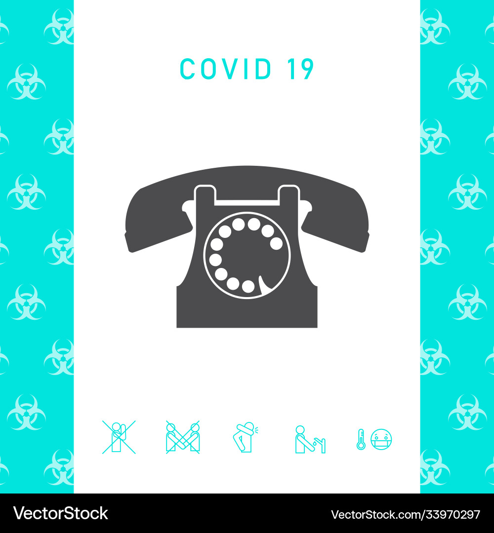 Retro telephone symbol graphic elements Royalty Free Vector