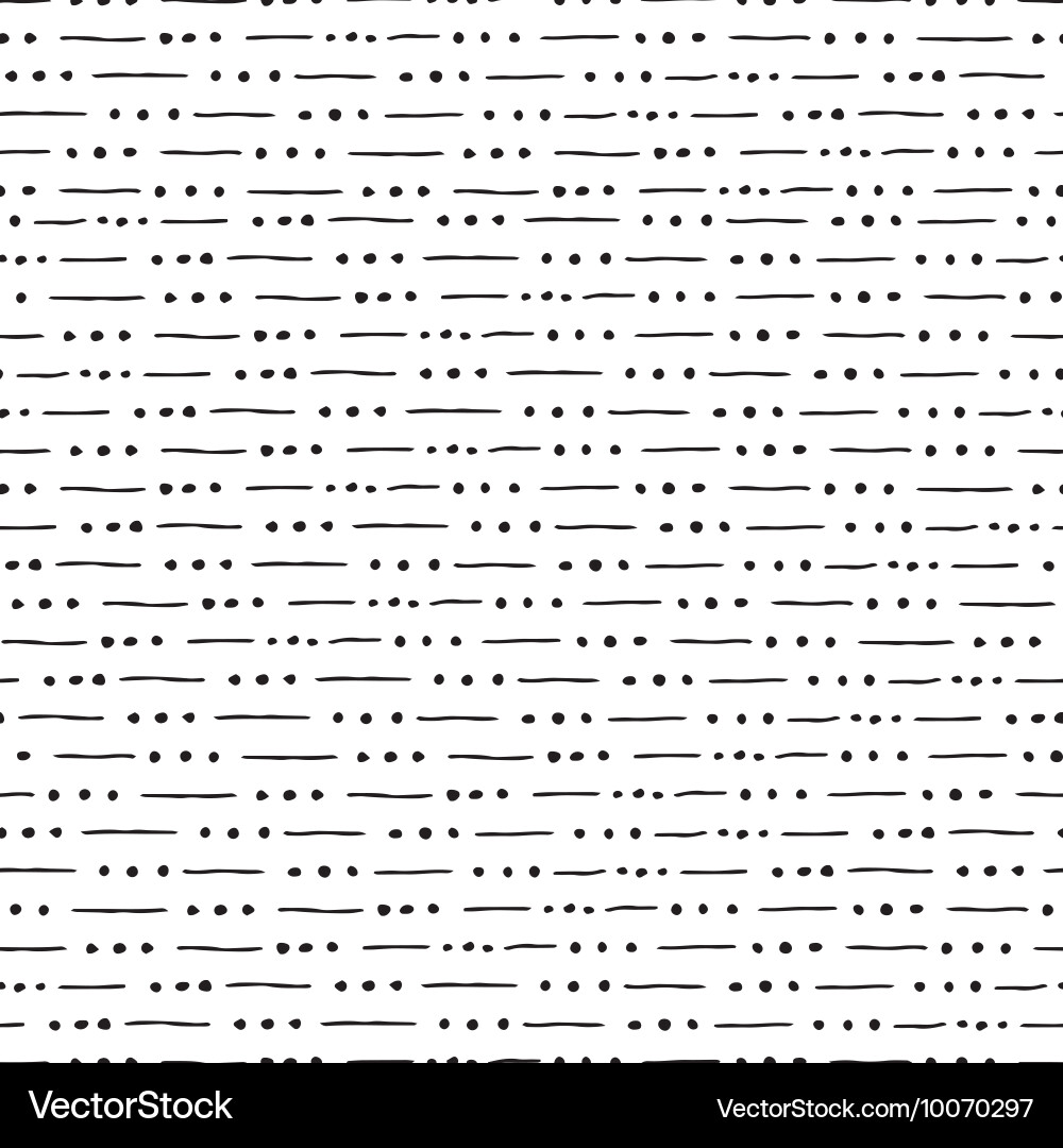 Seamless hand drawn pattern with lines and dots Vector Image