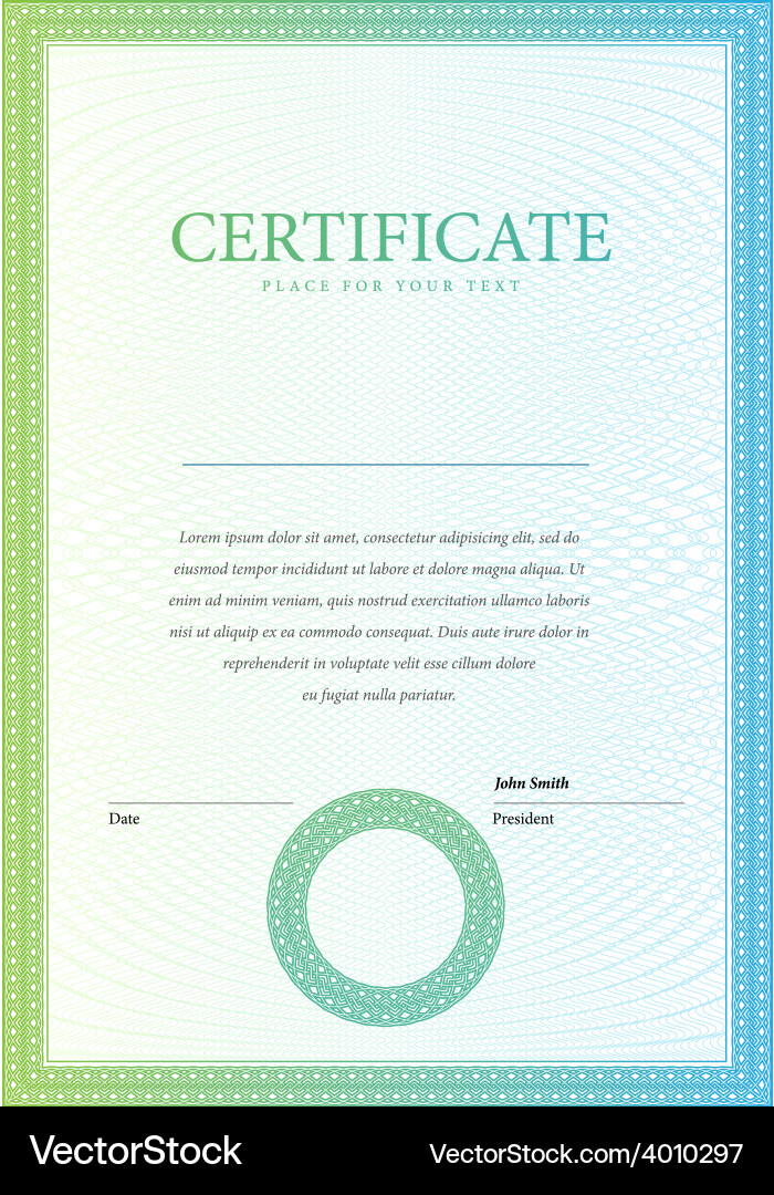 Vertical Template Certificate und Diplome Vektorbild
