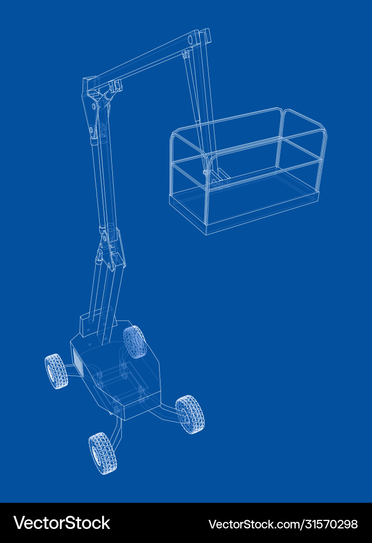 Aerial platform concept outline Royalty Free Vector Image