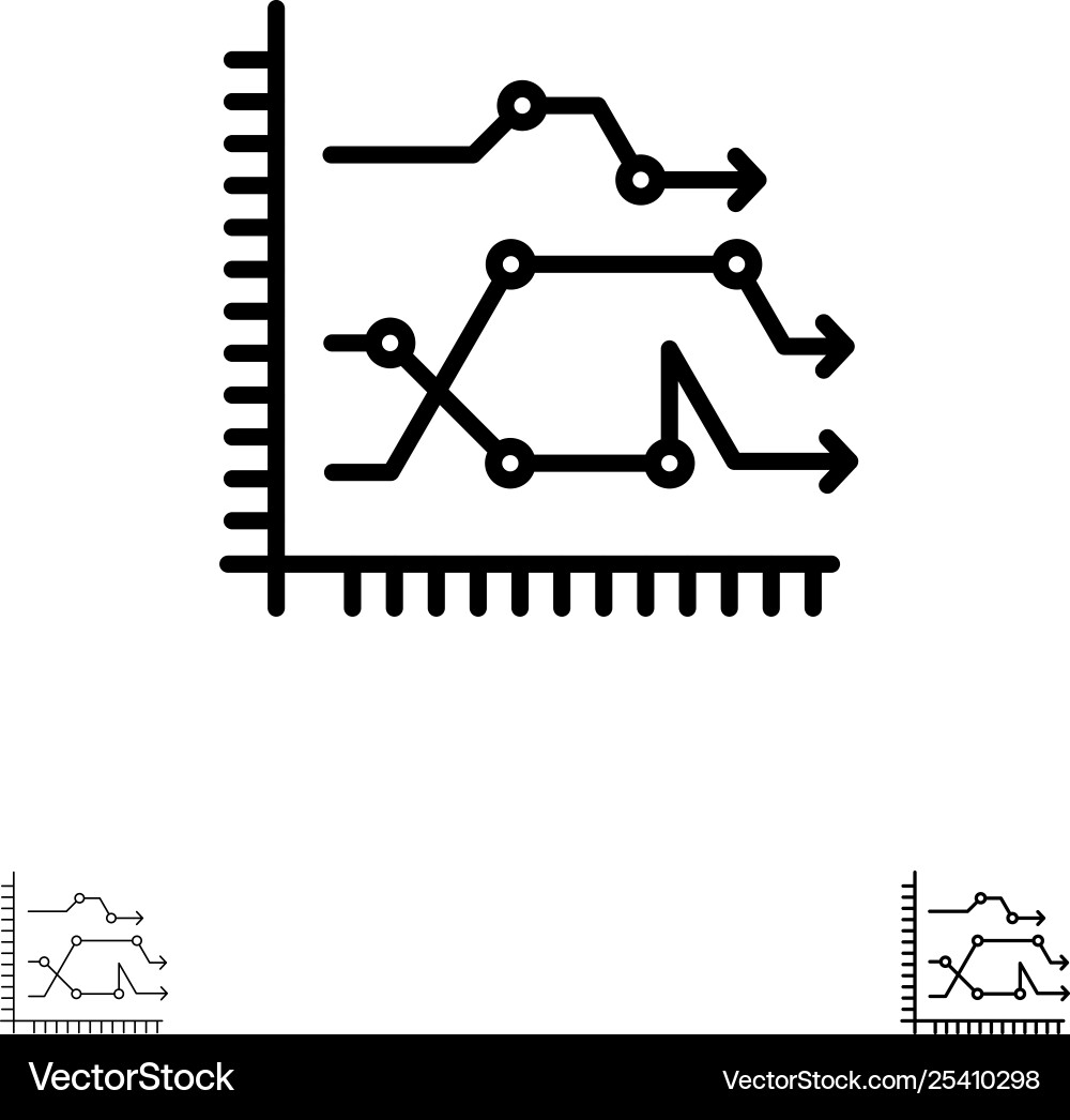 Analytics business chart diagram graph trends Vector Image