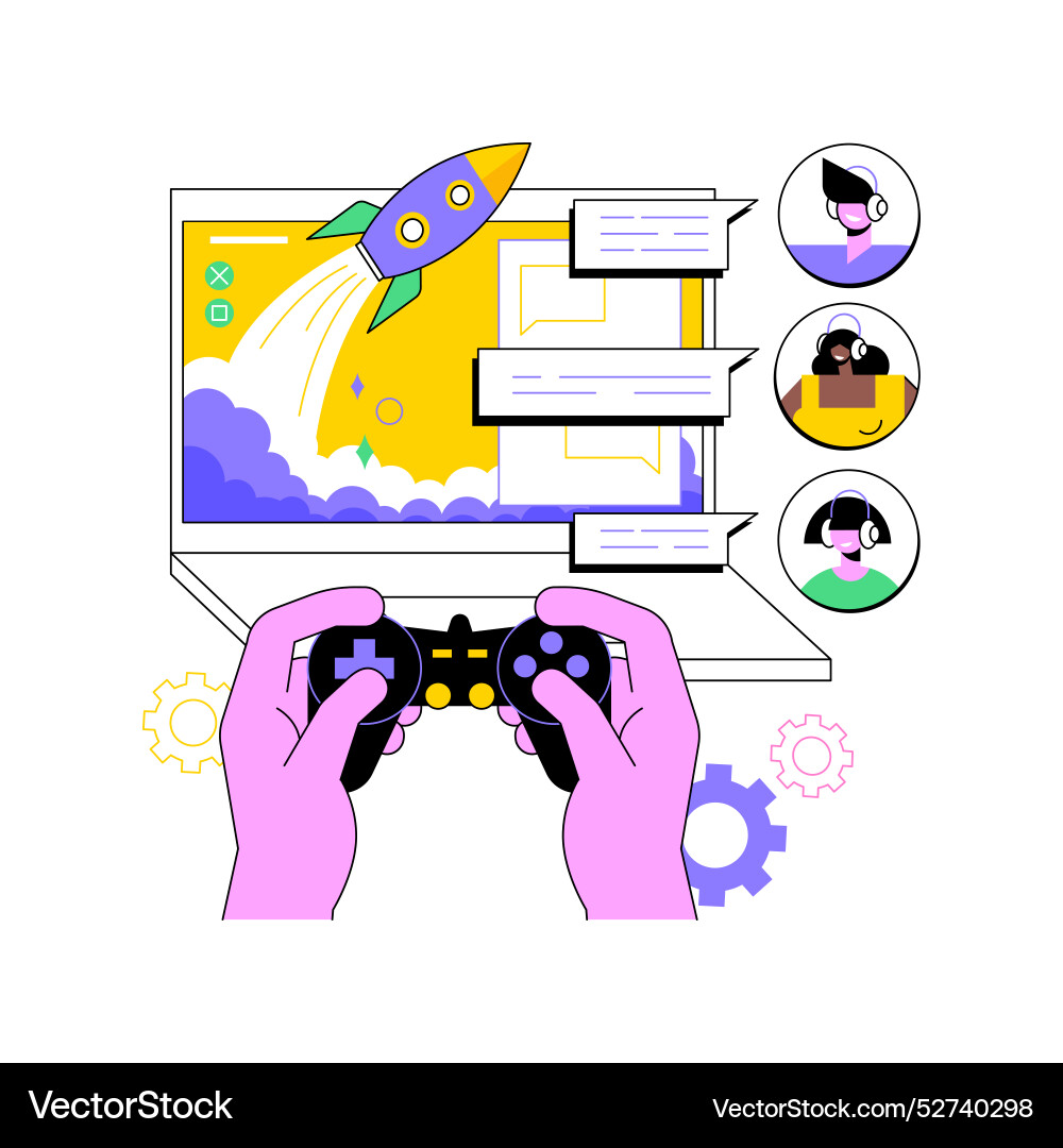 Collaborative playing isolated cartoon Royalty Free Vector