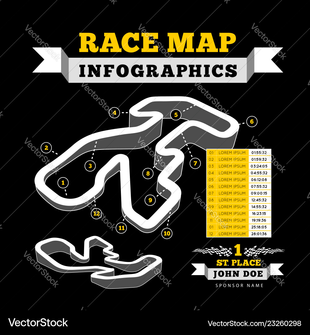 Driving racing circuit Royalty Free Vector Image