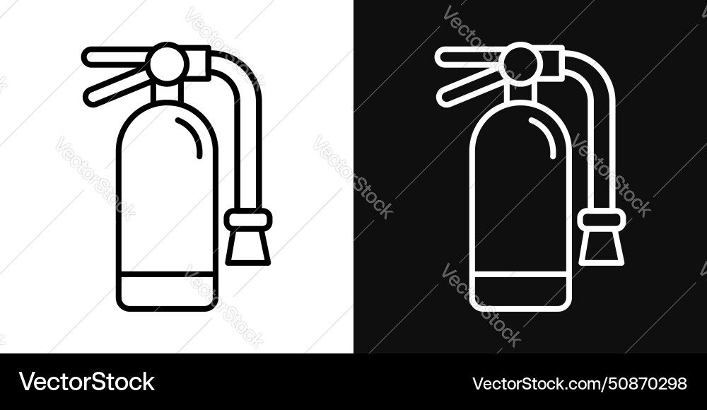 Fire extinguisher icon set safety extinguish Vector Image