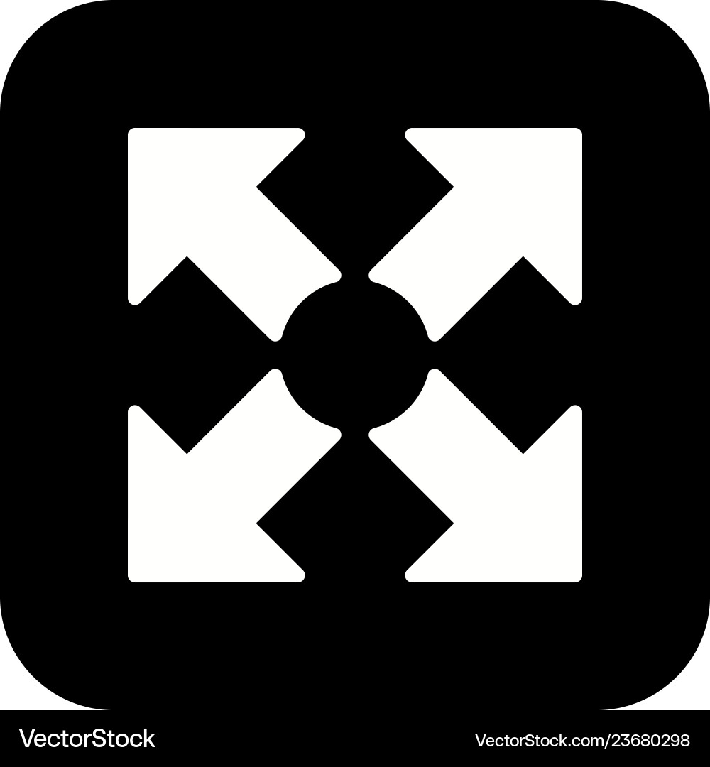 Fullscreen icon Royalty Free Vector Image - VectorStock