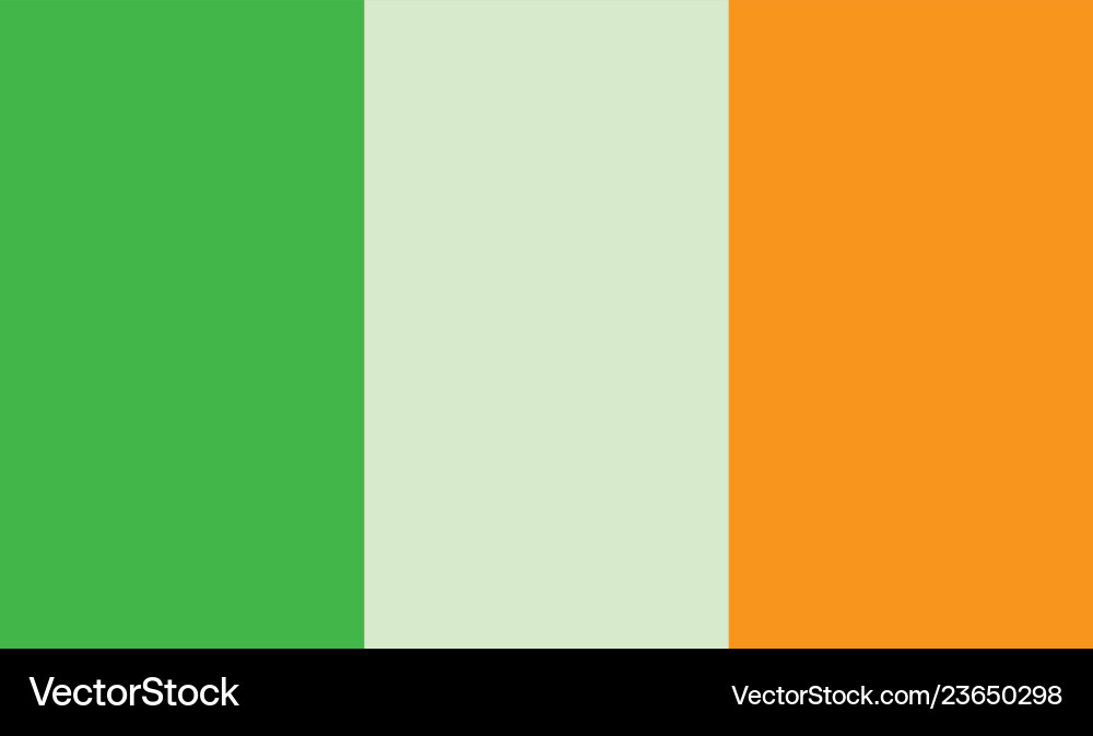 Ireland flag cartoon Royalty Free Vector Image