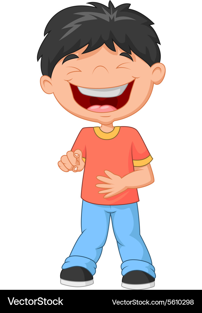 Little Boy Laughing Cartoon