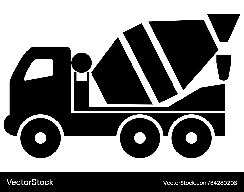 Mixer truck Royalty Free Vector Image - VectorStock