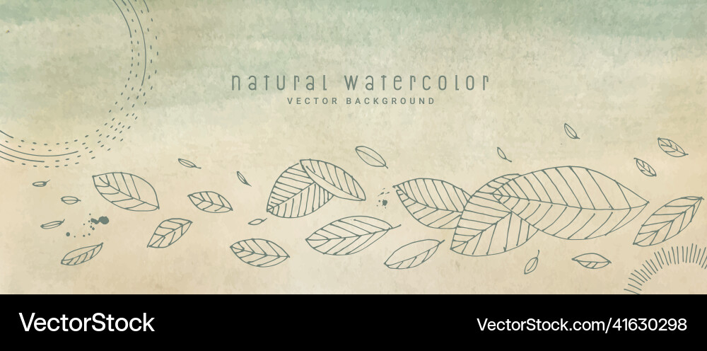 Natural hand drawn background Royalty Free Vector Image